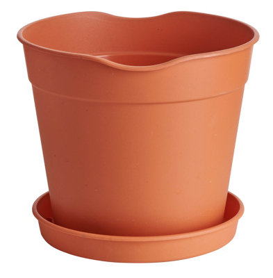 Clever Pots Easy Release 10cm Plant Pots & Saucers x 10 | DIY at B&Q