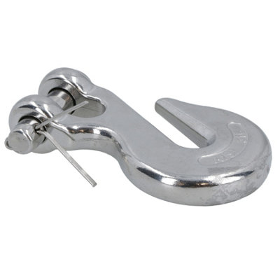 Clevis End Grab Hook Stainless Steel for 12mm (1/2in) Chain Lifting ...