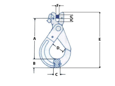Clevis Self Locking Hook Lifting 10MM Grade 8 with Grip Latch (G8 3.15 ...