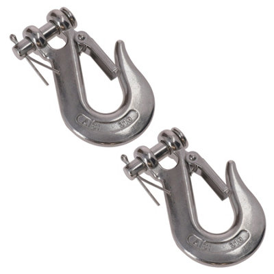 Clevis Sling Slip Hook with Safety Catch Stainless Steel for 8mm Chain ...