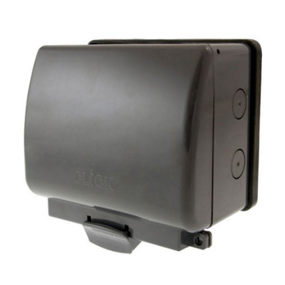 Click OA036AG 'Aquip' Outdoor Weatherproof Socket IP66 2 Gang Double ...