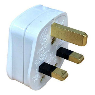 Click PA321 Resilient Plug Top - 13 Amp with 3 Amp Fuse (White)