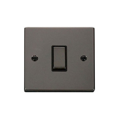 Click Scolmore Deco Rocker Switch 10A 1 Gang 2 Way Black Nickel - VPBN411BK
