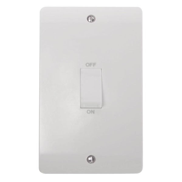 Click Scolmore Mode Single Cooker Rocker Switch 45A Polar White - CMA502 Click Scolmore Mode Single Cooker Rocker Switch 45A Polar White - CMA502