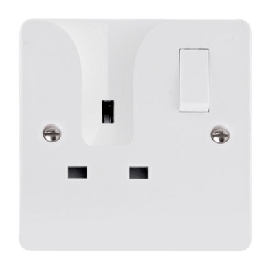 Click Scolmore Mode Single Plug Socket Locating Plug 13A 1 Gang White ...