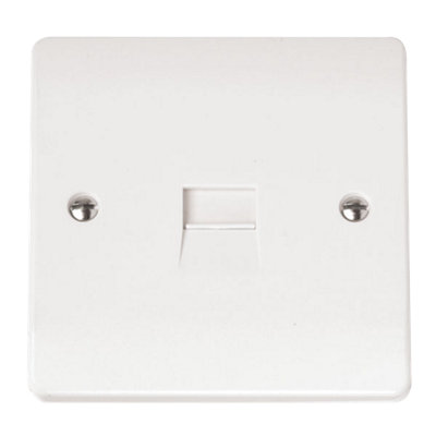 Click Scolmore Mode Single Telephone Socket 45A 1 Gang White - CMA119
