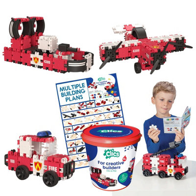 CLICS - Bucket Fire Edition Consruction Toy