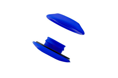 clip on replacement eyelets for tarpaulins and other sheeting in blue