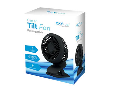 Clip On Tilt Mini Rechargeable Fan