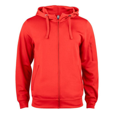 Clique Basic Active Full Zip Hoodie Red L