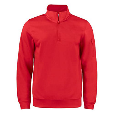 Clique Basic Active Half Zip Sweater Red XXXL