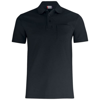 Clique Basic Pocket Polo Short Sleeve Black XLarge