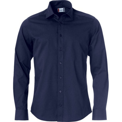 Clique Clark Regular Button Shirt Navy XXLarge