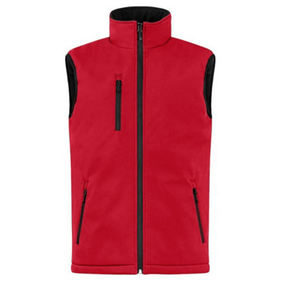Clique Padded Softshell Vest Red L