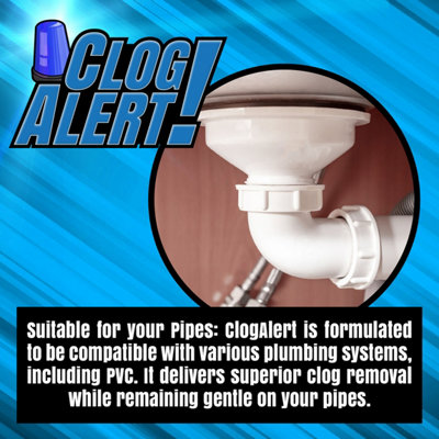 Clog Alert - Bathroom Drain and Plug Hair Unblocker, For Blocked Drain ...
