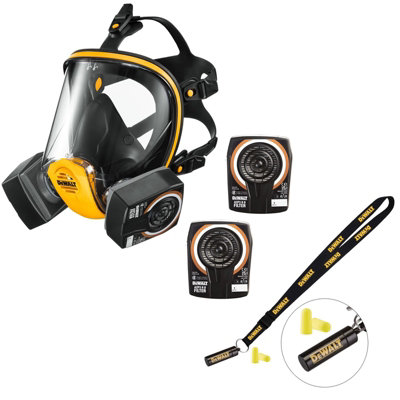 Clone of Dewalt A2P3 Full Face Large Dust Mask Respirator + Filters ...