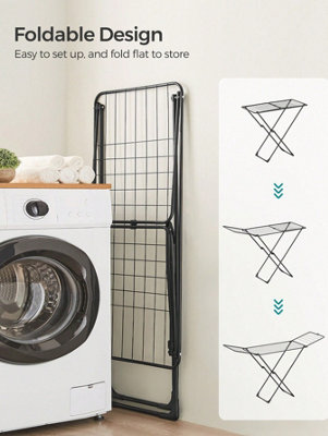 Clothes Airer,Foldable Clothes Drying Rack,Clothes Horse With Gullwings ...