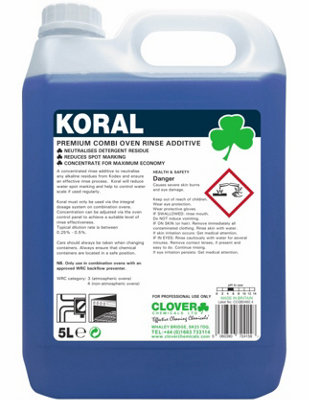 Clover Chemicals Koral Combi Oven Rinse Aid 5l | DIY at B&Q