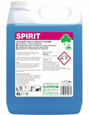 Clover Chemicals Spirit Multi Surface Cleaner 5l at B&Q