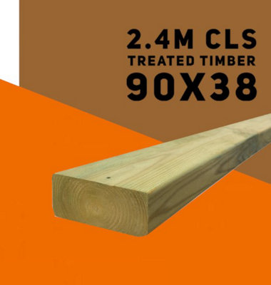 CLS treated timber (90x38mm) 2.4m long (pack of 10) | £96.25 at B&Q