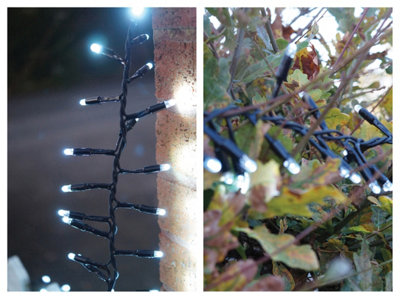 Cluster Lights Black Rubber ip65 CW 50M