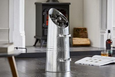 Coal Scuttle Bucket Hod Silver - COAL11 | DIY at B&Q