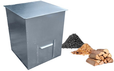 Coal Storage Galvanised Steel Log Bunker - 250kg No5