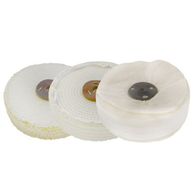 Coarse Medium Final G Polishing Buffing Mops Sisal Floppy 8" x 1.5" 3 ...