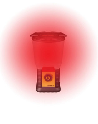 COAST EAL 20 LED Lantern 375Lumens 100Hrs Pre Set Red and White Light ...