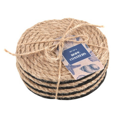 Coastal Charm Rope Coaster Set for Beach Lovers