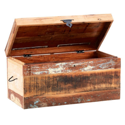 Coastal Trunk Box - Wood - L40 x W80 x H80 cm | DIY at B&Q