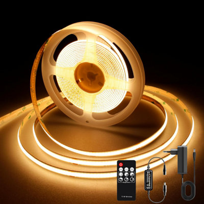 COB LED Strip Lights 3000k 2 x 5m reels, dimmable, cuttable and flexible