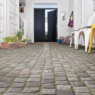 Cobblestone Effect Vinyl Flooring 2m x 2m (4m2)