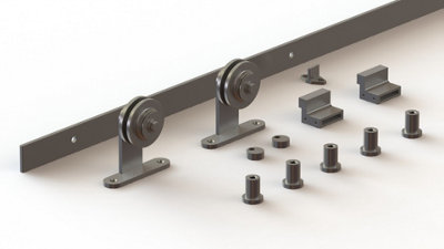 Coburn Flat Track 100 Sliding Door Kit with top mount hangers in ...
