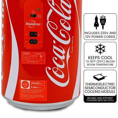 Coca-Cola 5.4L Mini Fridge, Portable Cooler Holds 8 Cans, Giant Coke ...