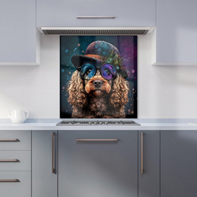 Cockapoo Dog Face Splashart Premium Glass Kitchen Splashback W700mm x ...