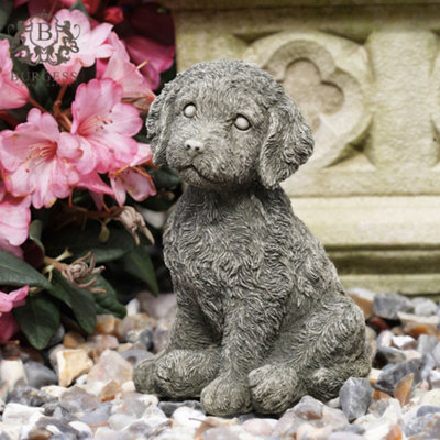 Cockapoo Puppy Dog Stone Statue Animal Outdoor Garden Ornament ...