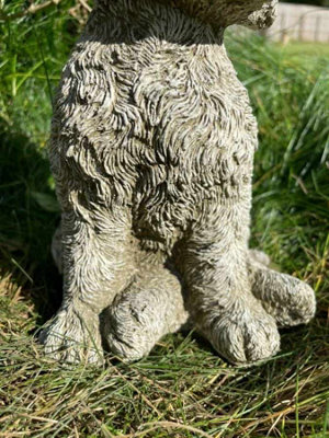 Cockapoo Puppy Dog Stone Statue Animal Outdoor Garden Ornament ...
