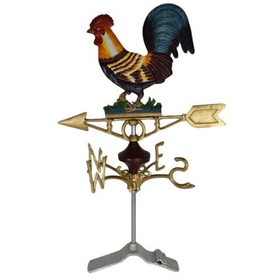 Cockerel Chicken Hen Weather Vane Vain Ridge Mount Gold House Roof ...