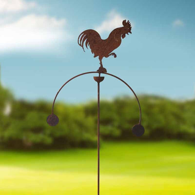 Cockerel Wind Rocker Double Bare Metal/Ready to Rust - Steel - L66 x ...