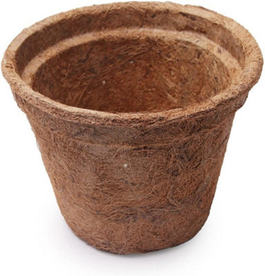 COCO & COIR Biodegradable Round Plant Pots 20cm 6 pack Plastic Free Eco ...