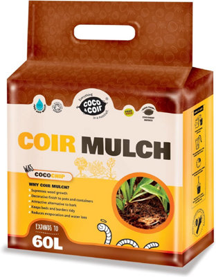 Coco&Coir Coco Chip - 60L/4.5KG - Peat Free Mulch | DIY at B&Q
