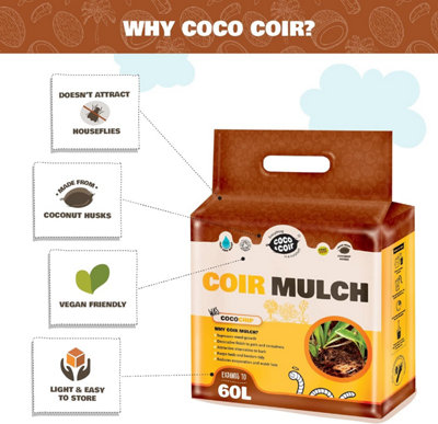 Coco&Coir Coco Chip - 60L/4.5KG - Peat Free Mulch