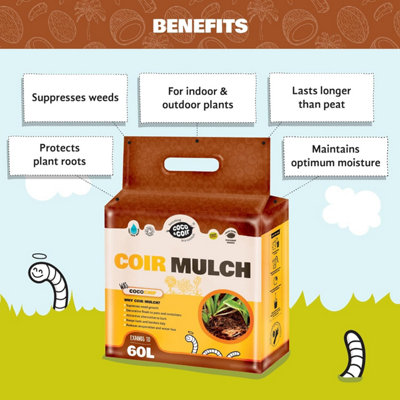 Coco&Coir Coco Chip - 60L/4.5KG - Peat Free Mulch