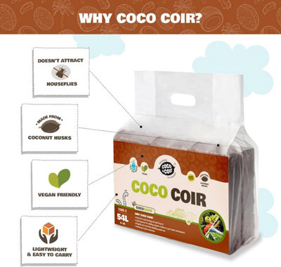 Coco&Coir Coco Grow - 6 x 650g - Peat Free Compost