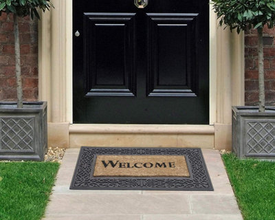 COCO&COIR DOOR MAT THICK COIR RUBBER BACKED ECO-FRIENDLY INDOOR OUTDOOR ...