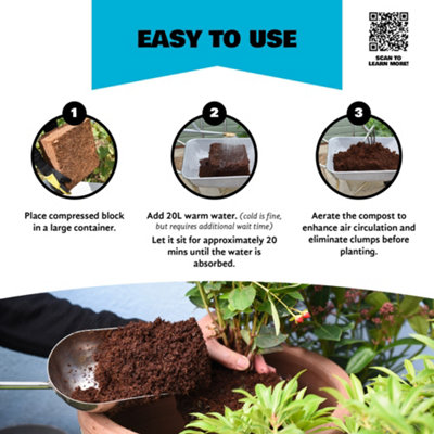 Coco&Coir Grow Plus- 75L/5KG -Peat Free Compost