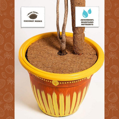 COCO & COIR Mulch Mats 30cm 12 inches 3 pack Strawberry Mats and Plant ...