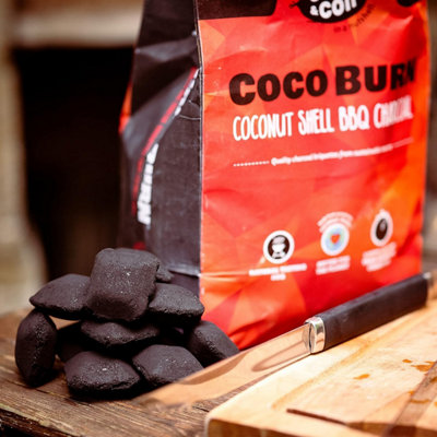 COCO & COIR Natural BBQ Charcoal 5KG Bag Coconut Shell Briquettes ...