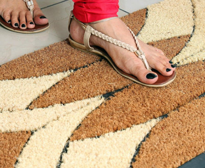 Coco&Coir Natural Coir Rubber Backed Eco-Friendly Indoor Outdoor Heavy ...